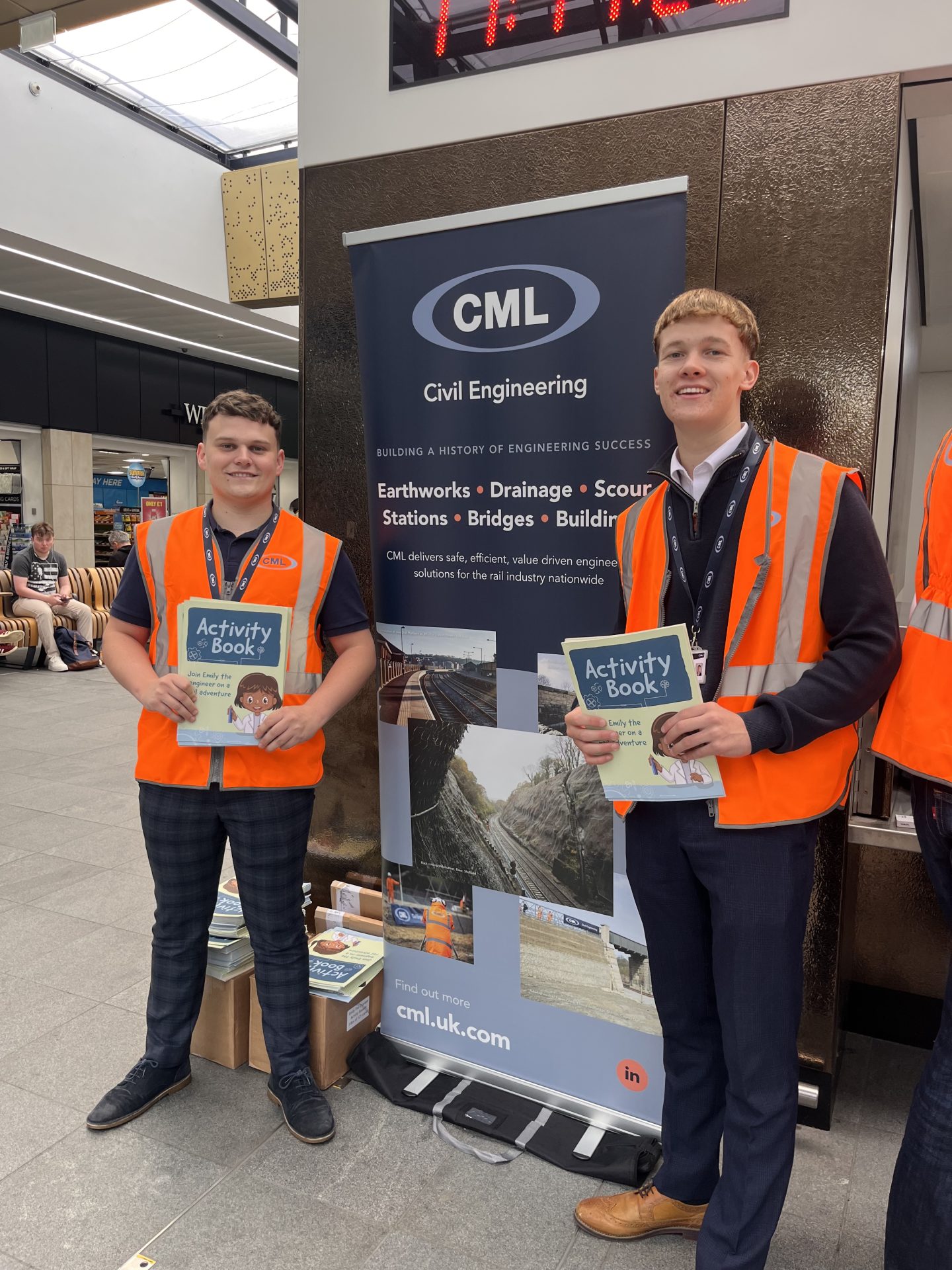 Supporting Emily the Engineer at Leeds Station - CML Civil Engineering - Leeds, Yorkshire