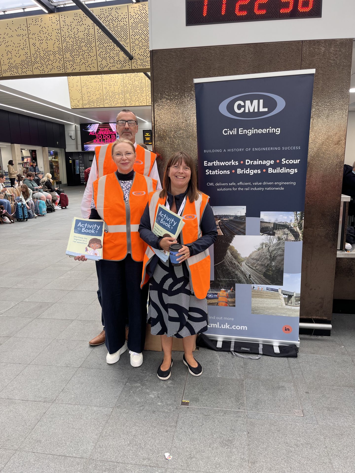 Supporting Emily the Engineer at Leeds Station - CML Civil Engineering - Leeds, Yorkshire